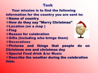 Webquest christmas around the world | PPT