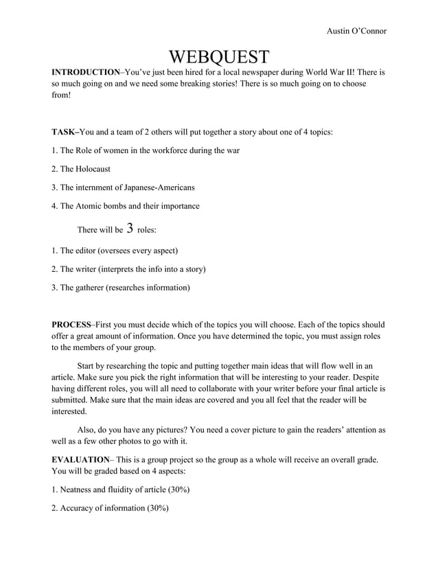 Webquest ci 350 | DOCX