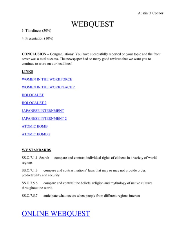 Webquest ci 350 | DOCX