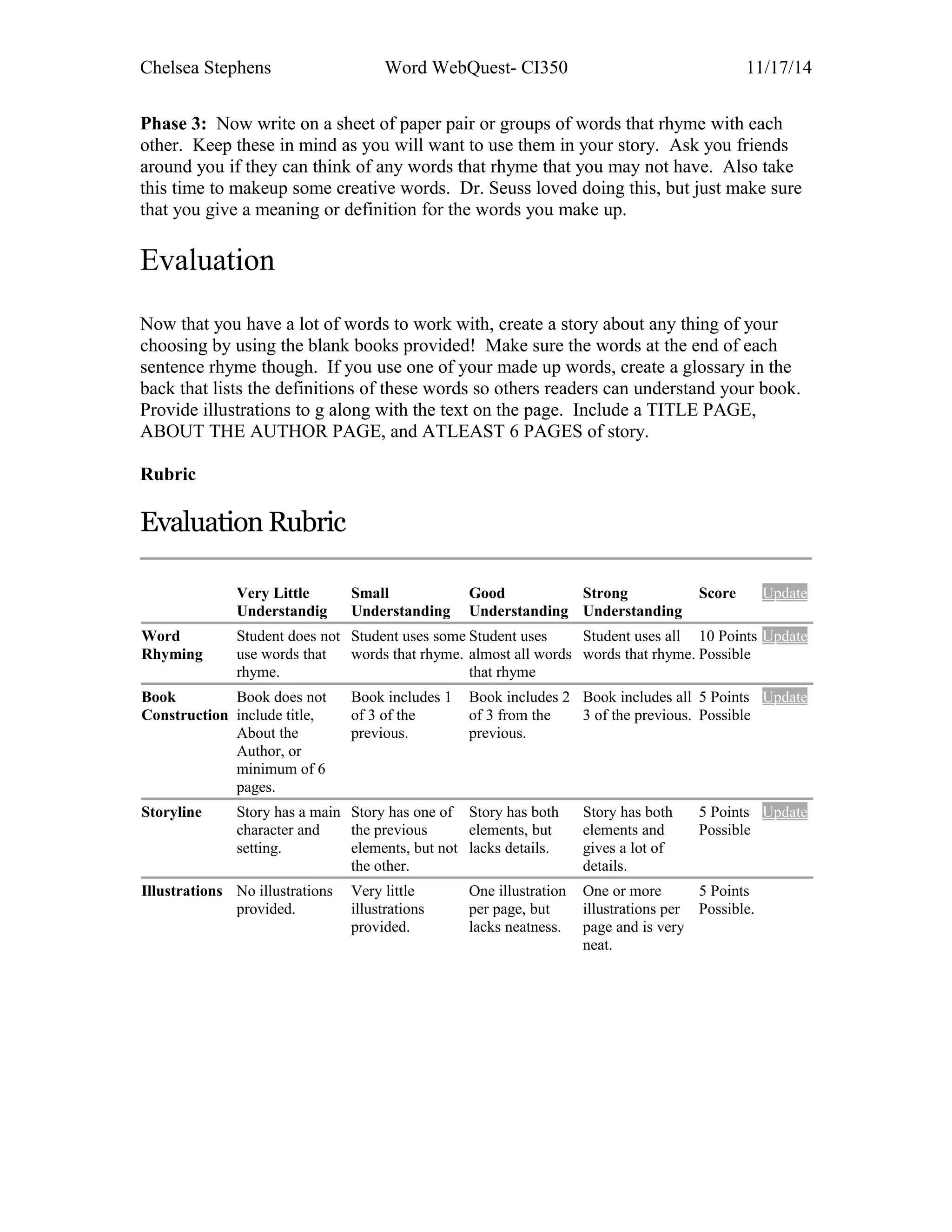 Web quest ci350 dr. seuss | DOC | Books and Literature