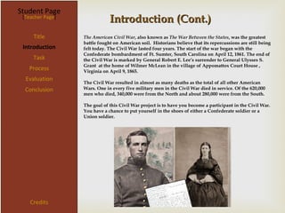 Web quest civil war 1 | PPT | Education
