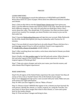 Webquest – climates around the world | DOCX