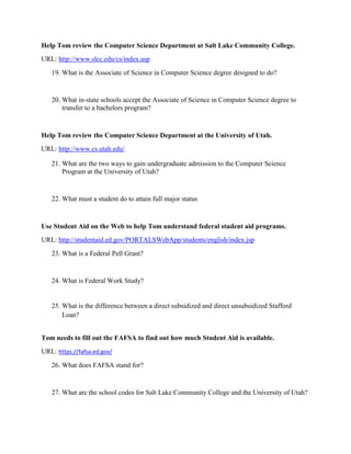 Webquest college | DOCX | Student Financial Aid | Financial Assistance