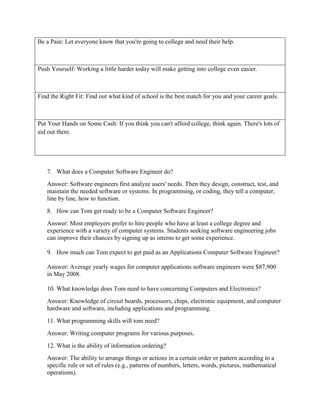 Webquest college answer sheet | DOCX
