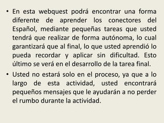 Webquest conectores y periodismo | PPTX