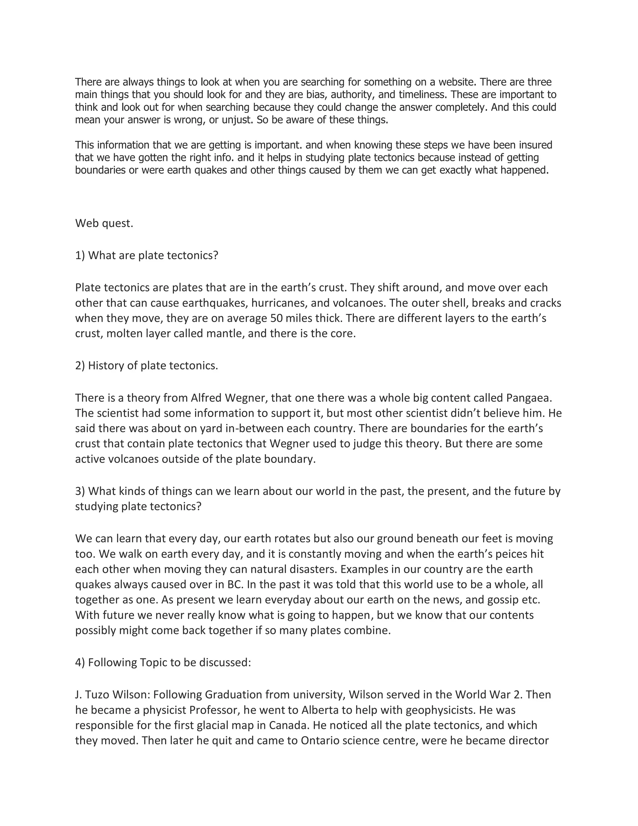 Webquest; Geography! | PDF