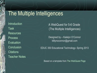 Webquest Multiple Intelligences | PPT