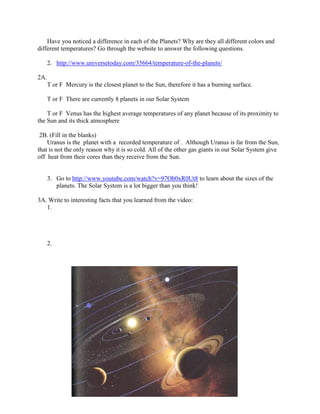 Webquestfinal | DOCX | Geography | Science
