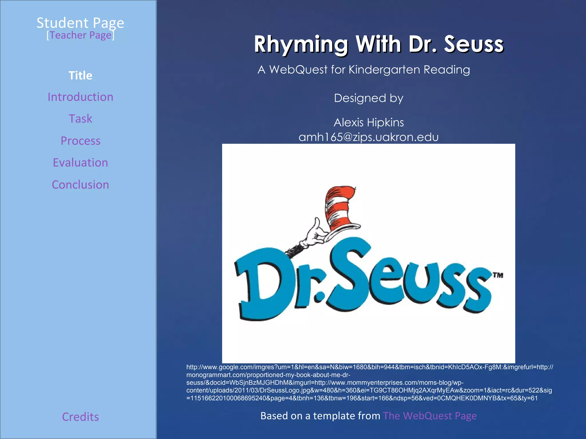 Webquest for kindergarten reading | PPT | Educational Assessment ...