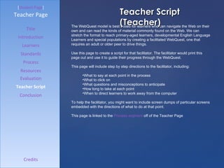 Webquest for kindergarten reading | PPT | Educational Assessment ...