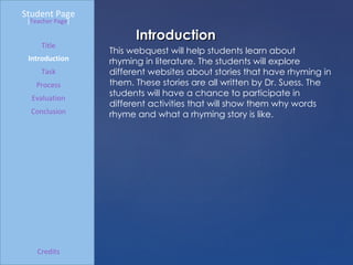 Webquest for kindergarten reading | PPT | Educational Assessment ...