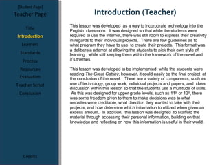 331 Webquest: The Great Gatsby | PPT