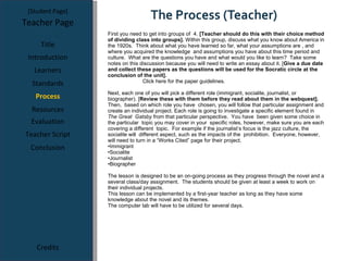 331 Webquest: The Great Gatsby | PPT