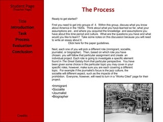 331 Webquest: The Great Gatsby | PPT