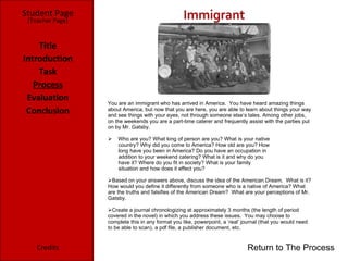 331 Webquest: The Great Gatsby | PPT