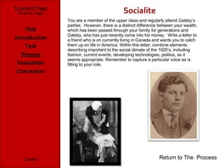 331 Webquest: The Great Gatsby | PPT