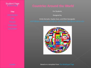 Countries Around the World Webquest | PPT