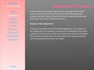 Countries Around the World Webquest | PPT | Desktop Publishing ...