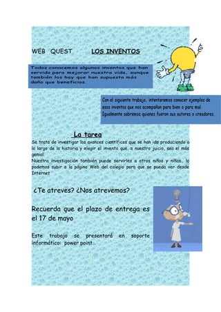 Web quest los inventos 5º pri | DOC