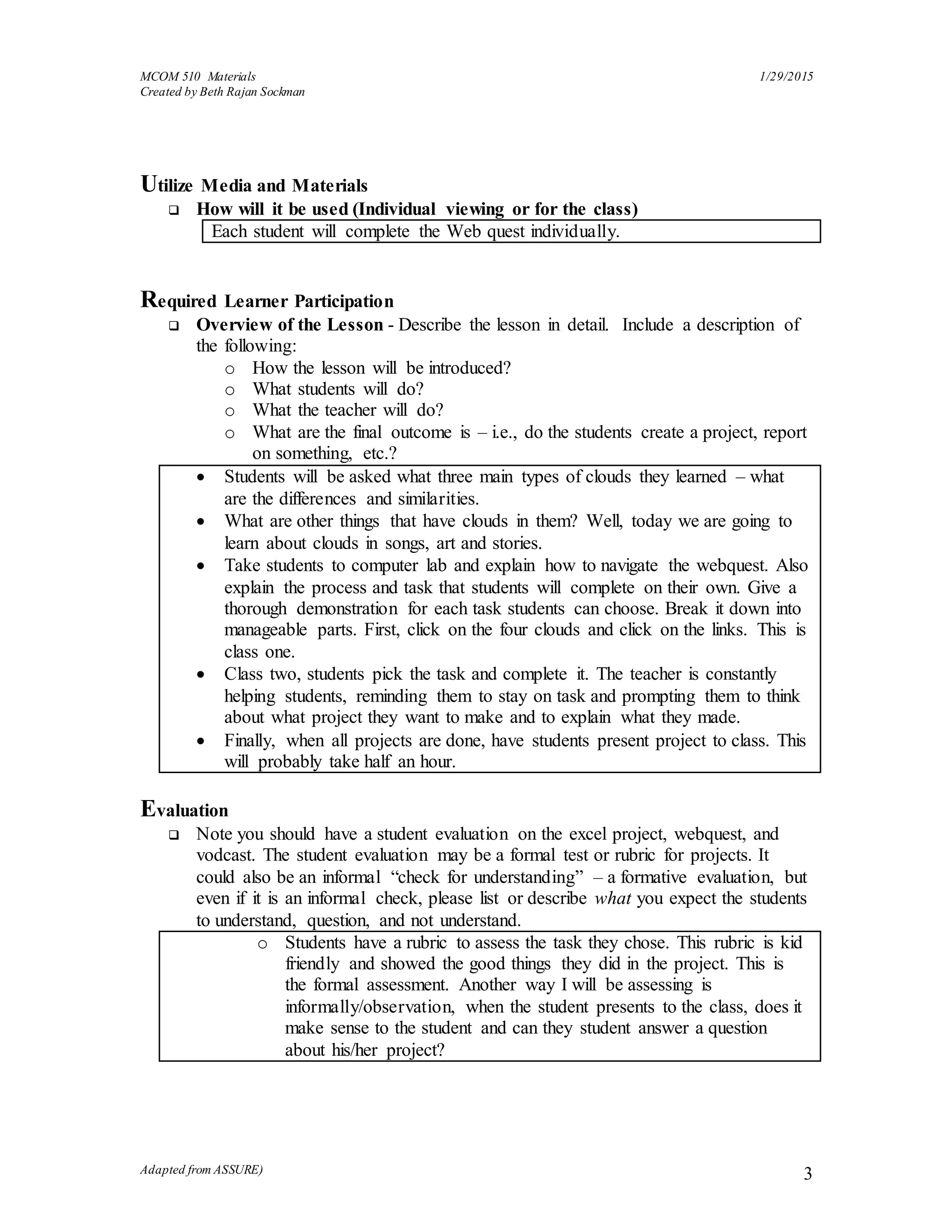 WebQuest Lesson Plan | DOCX | Internet for Beginners | Internet