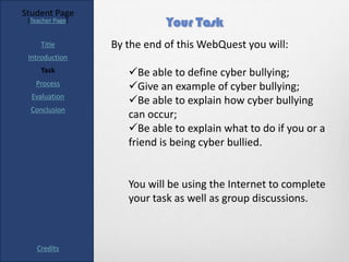 Webquest:Cyberbullying | PPTX