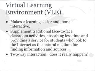 VIRTUAL LEARNING ENVIRONMENTS | PDF
