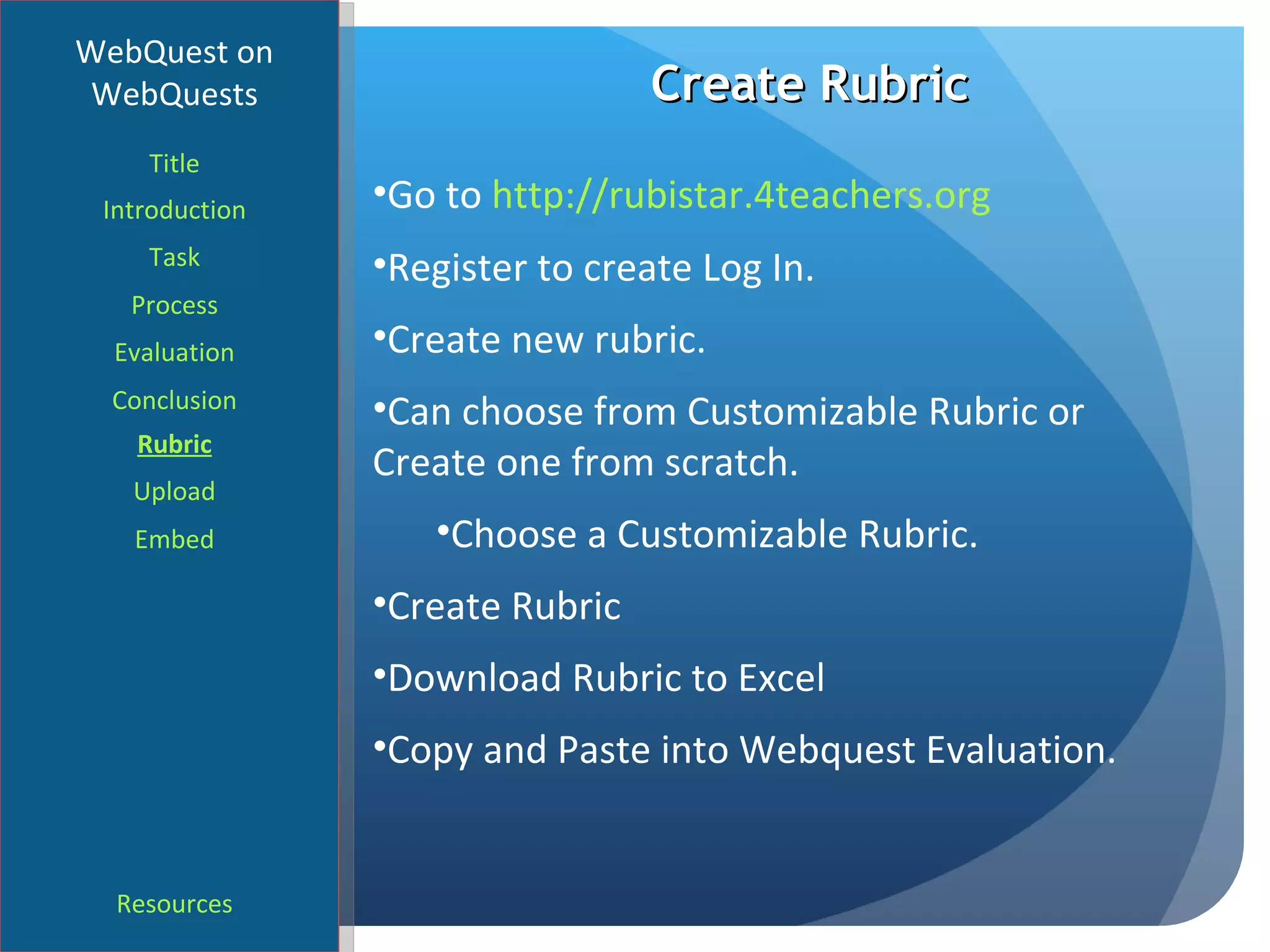 Webquest on webquests for ed | PPT