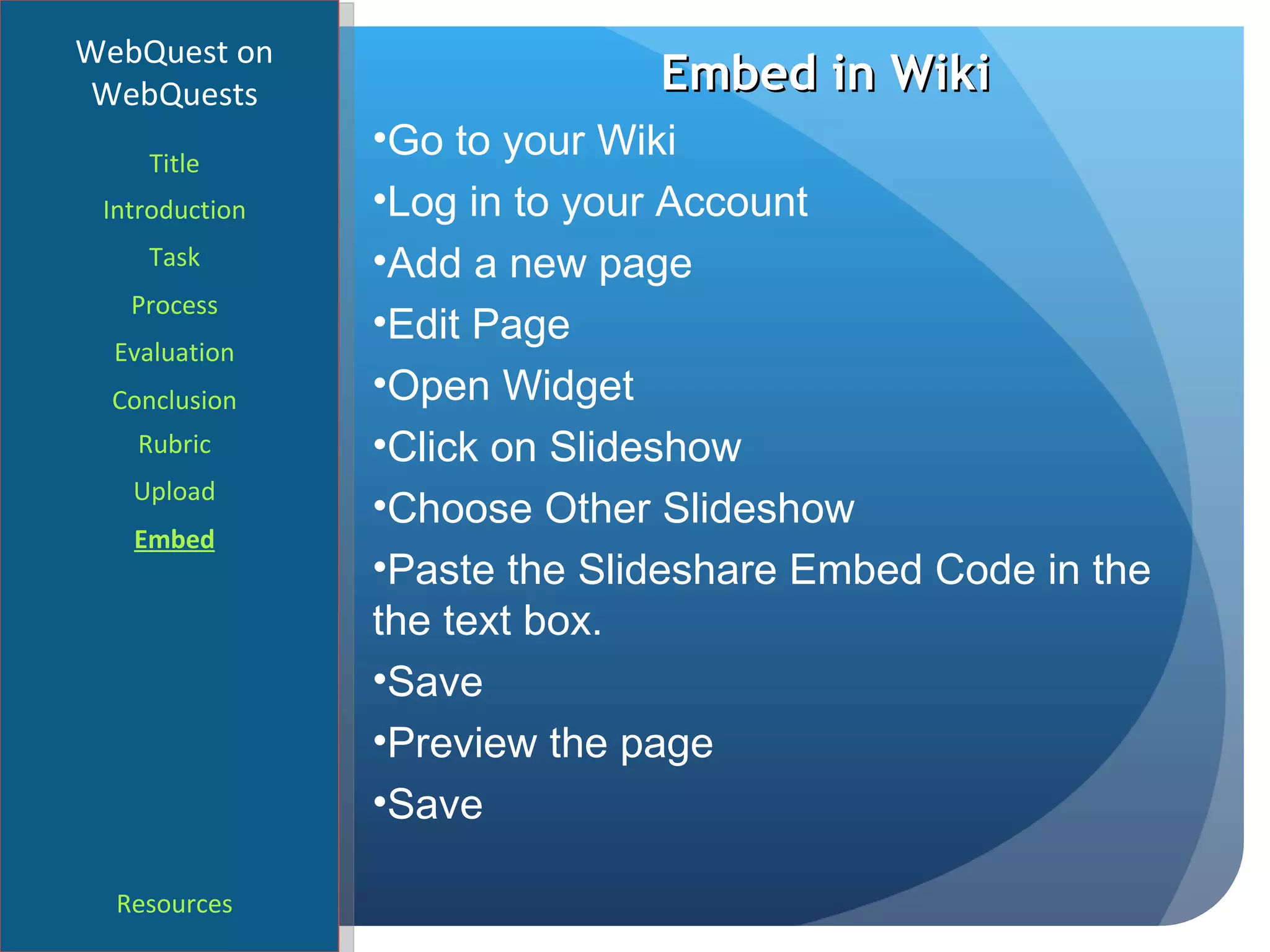 Webquest on webquests for ed | PPT | Free Download