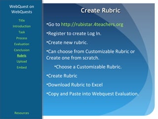 Webquest on webquests for ed tech | PPT