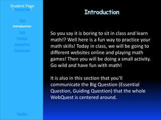 Math Webquest | PPT
