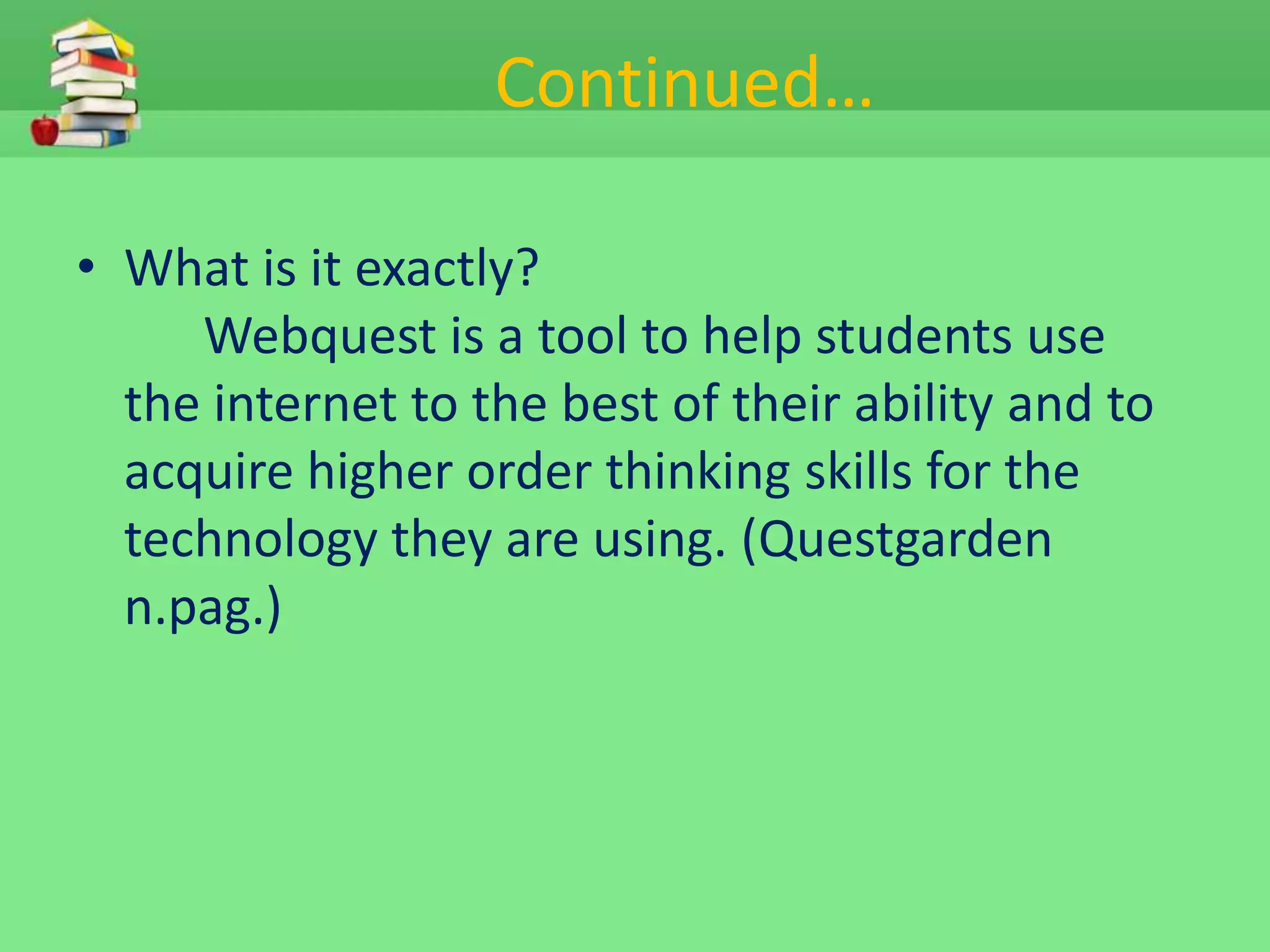 Webquest ppt | PPT
