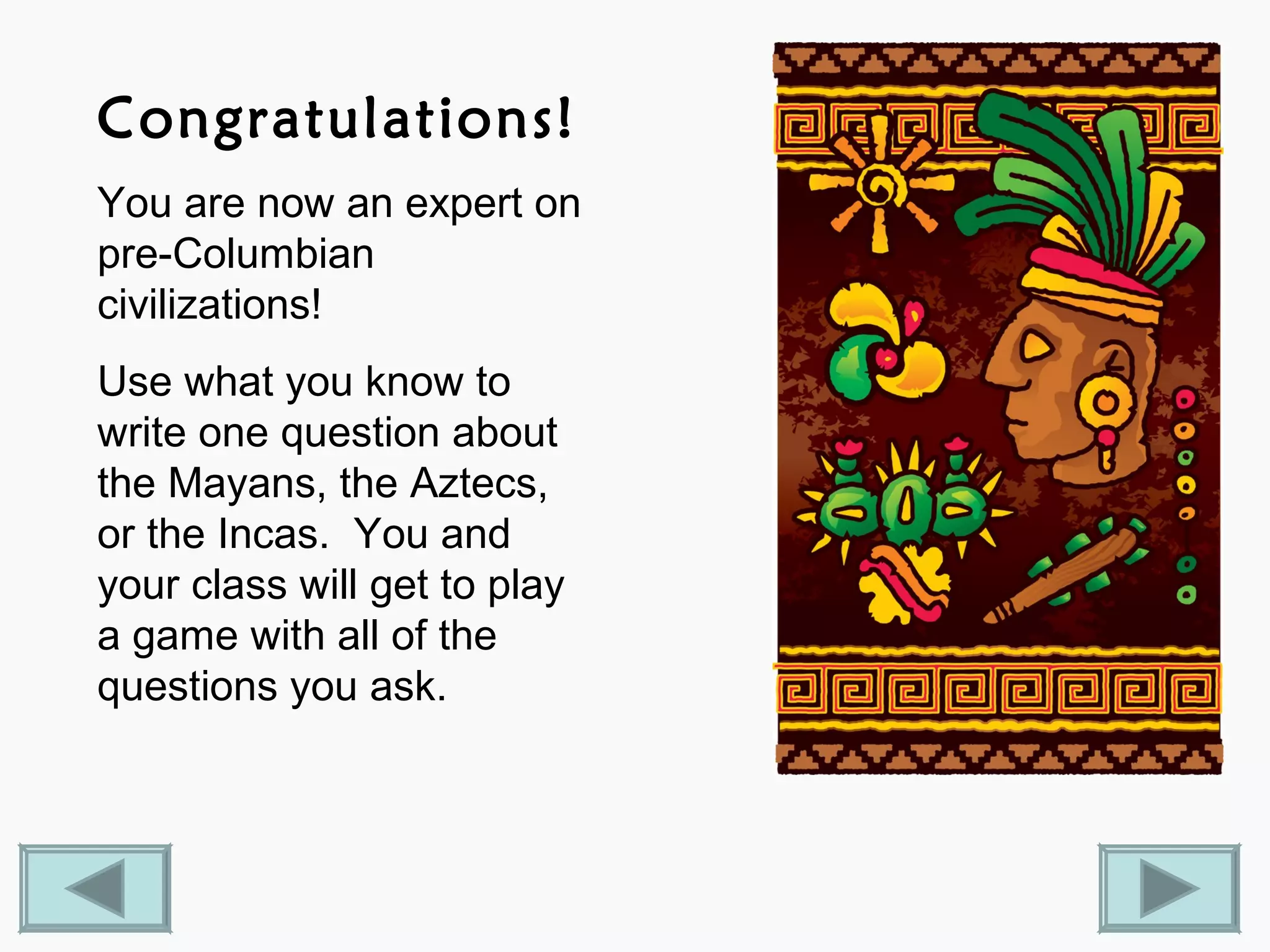 5th grade Webquest: Pre-columbian civilizations | PPT