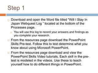 Webquest process | PPT