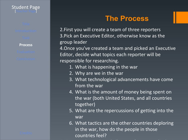 Webquest project | PPT