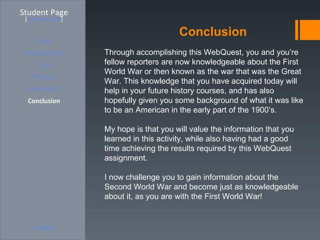 Webquest project | PPT