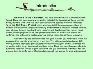 Web Quest Rainforest | PPT