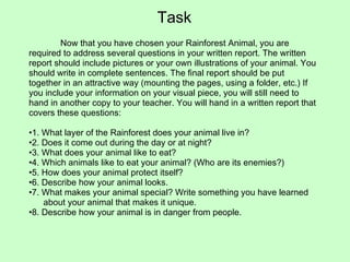 Web Quest Rainforest | PPT