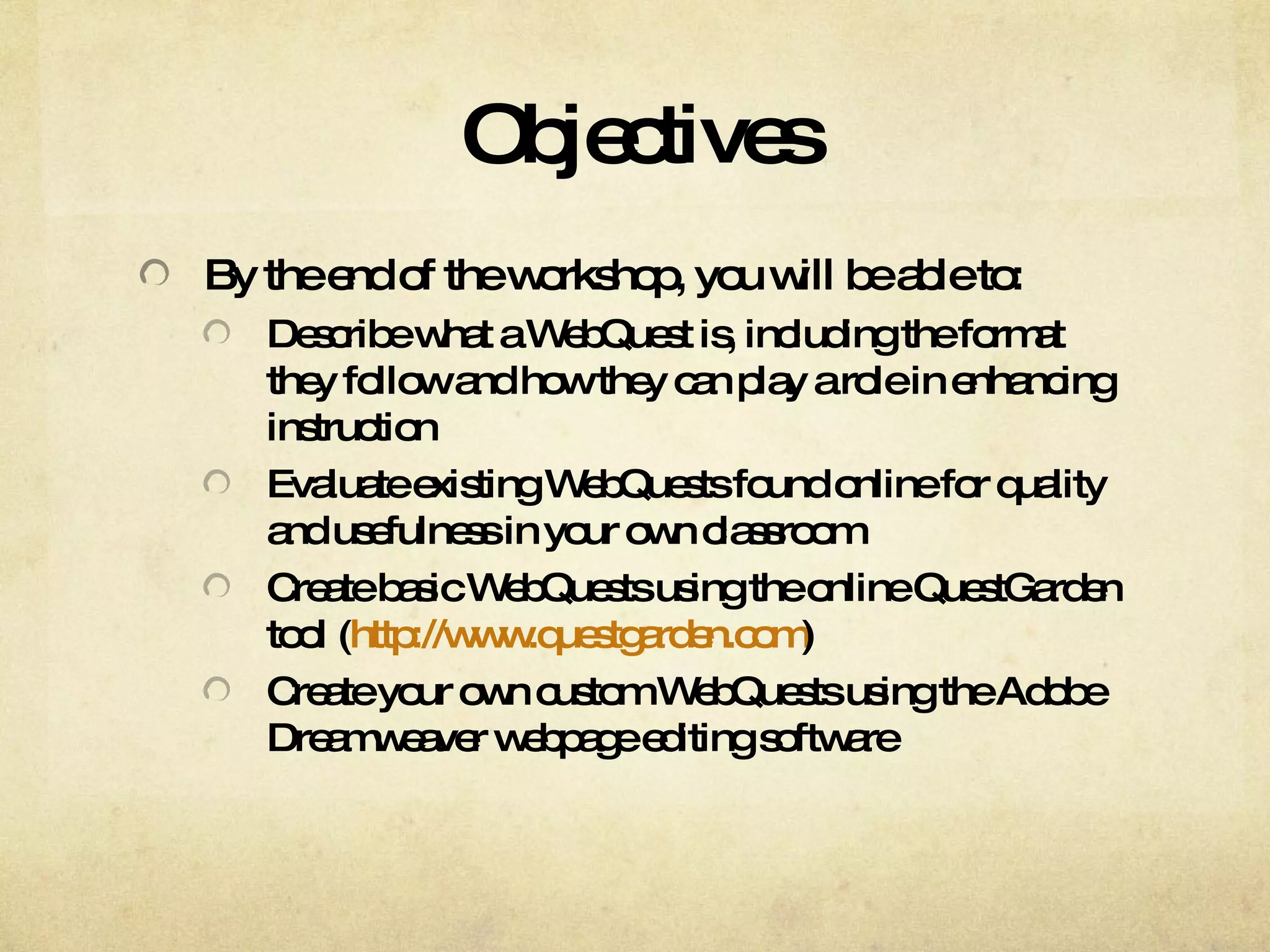 All About Webquests | PPT