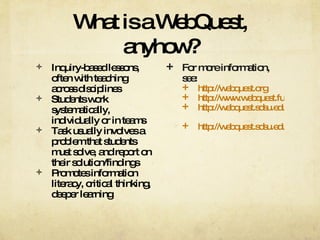 All About Webquests | PPT