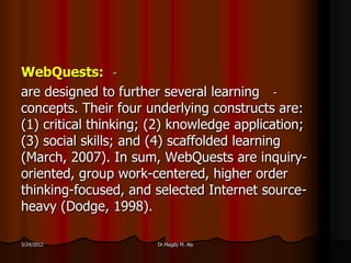 Webquests and EFL teaching and learning | PPT