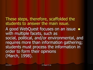 Webquests and EFL teaching and learning | PPT