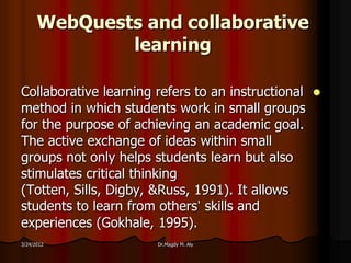 Webquests and EFL teaching and learning | PPT