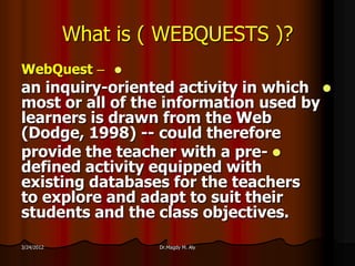 Webquests and EFL teaching and learning | PPT
