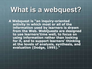 Webquests in EFL/ESL teaching | PPT