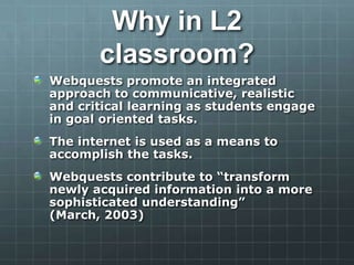 Webquests in EFL/ESL teaching | PPT