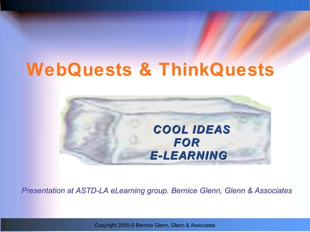 Web Quests: for Adult e-Learning For Adult Learning And Collaboration | PPT