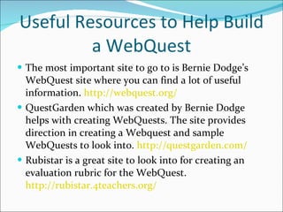 WebQuests for Use in the Classroom PPT | PPT