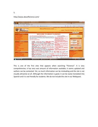 Webquest site evaluation | DOC