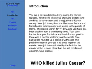 Who Killed Julius Caesar? | PPT