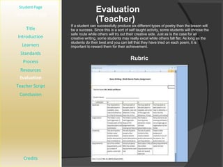 Multi-Genre Poetry Webquest | PPT